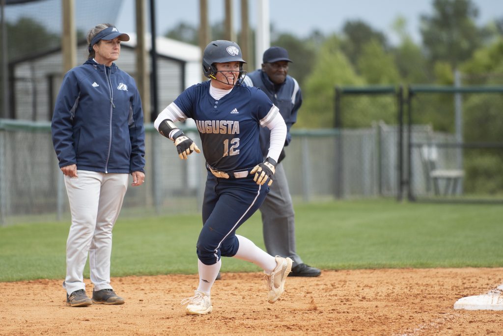 Photojournalism: Augusta University softball team splits doubleheader ...