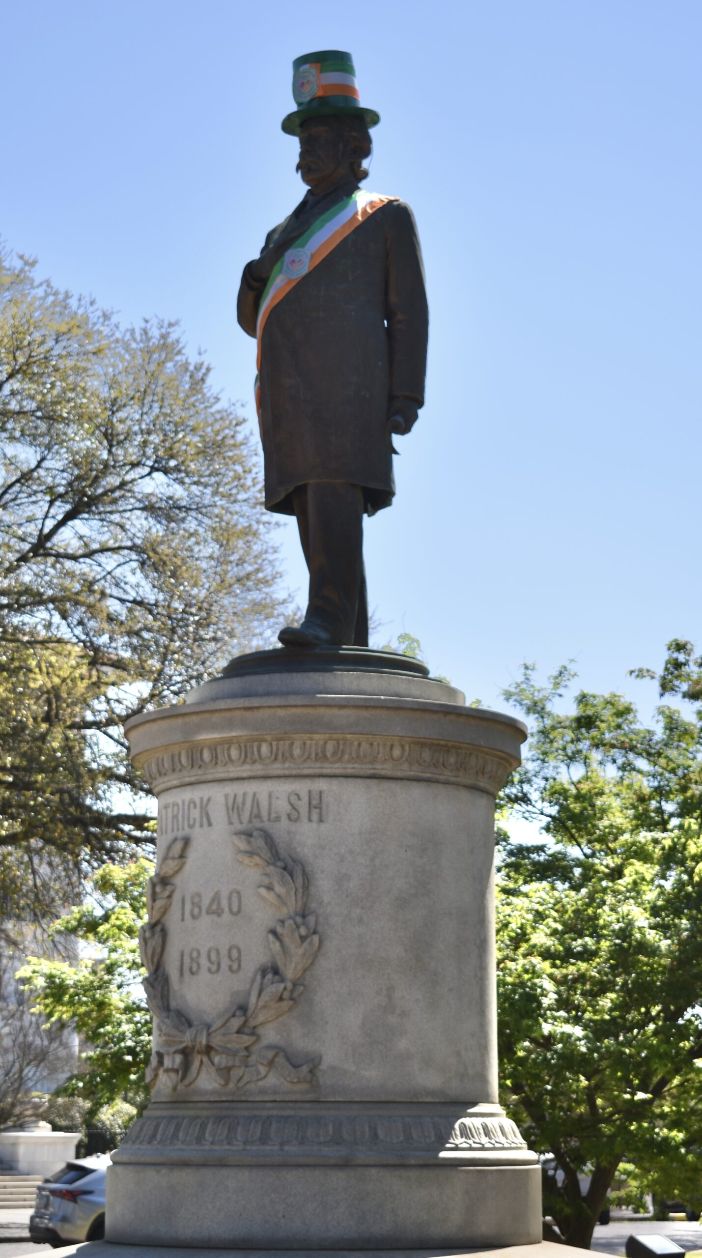 Downtown statue gets dressed up for St. Patrick’s Day - The Augusta Press